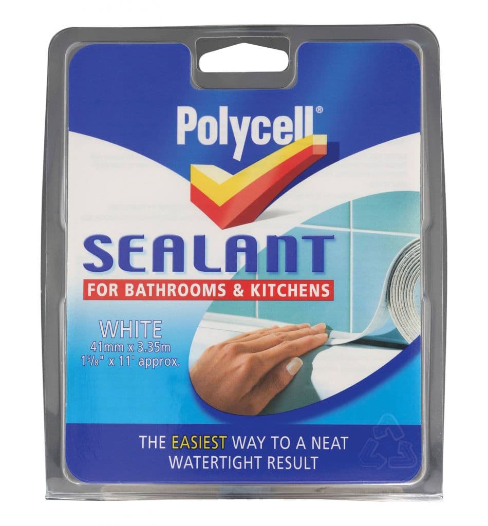 Polycell Sealant Strip Bathroom & Kitchen - White - 41mm x 3.35m – Status Home Care