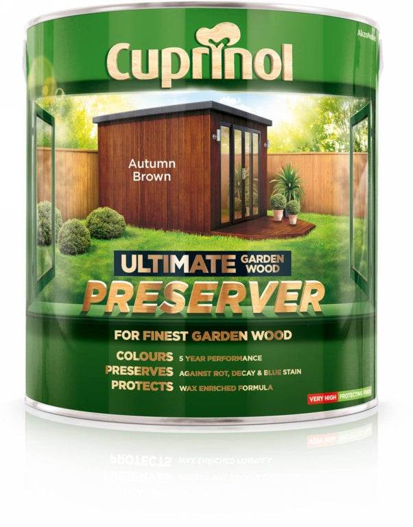 Cuprinol Ultimate Garden Wood Preserver 4L - Autumn Brown – Status Home ...