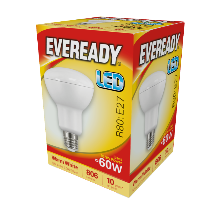 Eveready LED R80 10.5W - 806lm Warm White 3000k E27 – Status Home Care