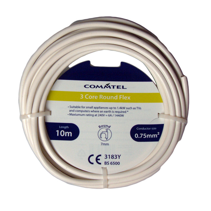 Commtel 3 Core Round Flex 10m 0.75mm2 – Status Home Care