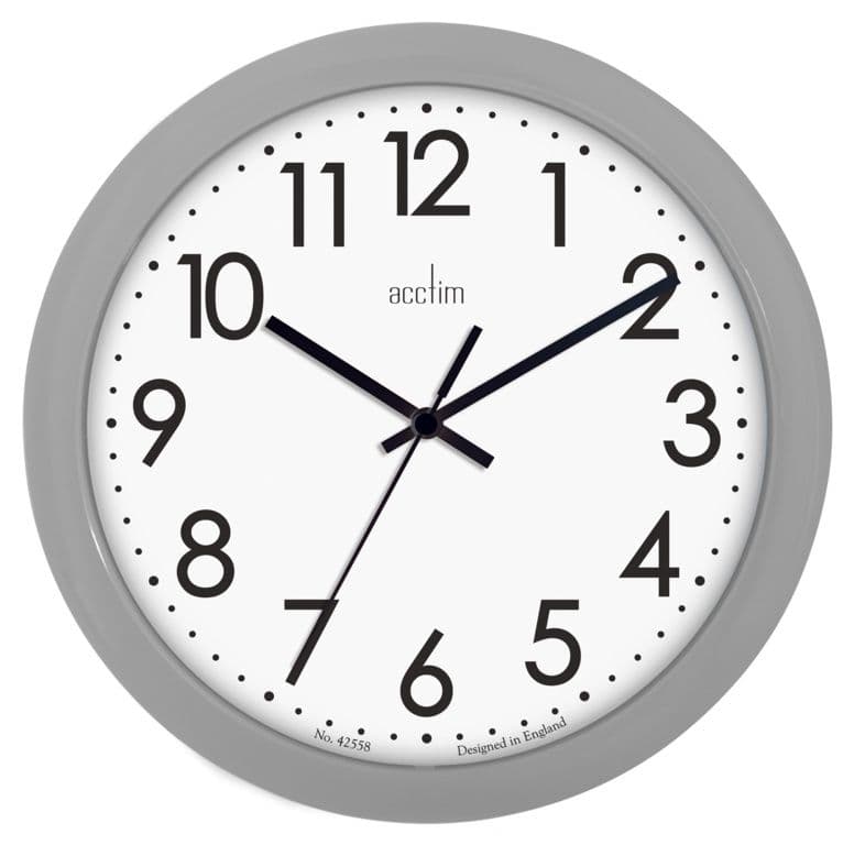 Acctim Abingdon Wall Clock - Grey 25.5cm – Status Home Care