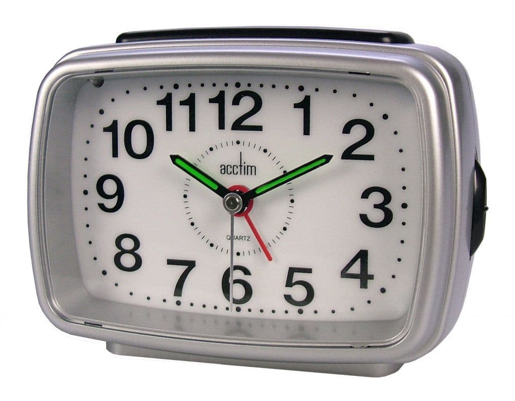 Acctim Retro 2 Clock Silver /White – Status Home Care