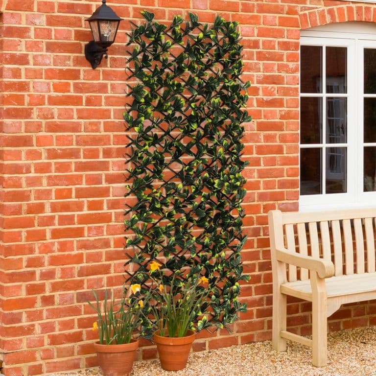 Ambassador Expanding Artificial Trellis - Green Leaves 180cm x 60cm ...