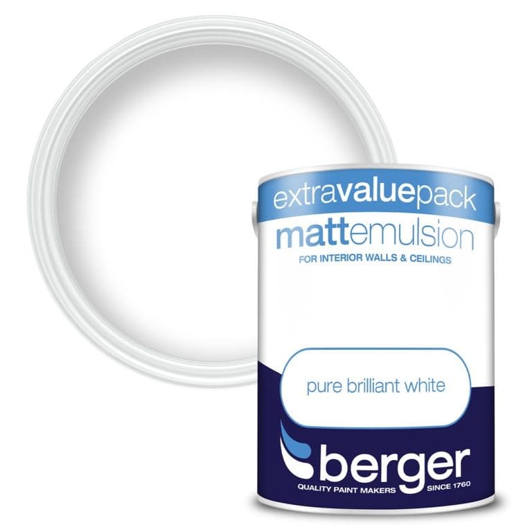 Berger Matt Emulsion 3L - Pure Brilliant White – Status Home Care