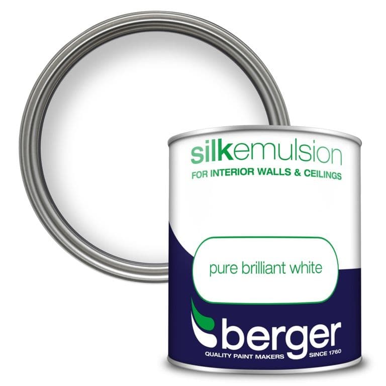 Berger Silk Emulsion 1L - Pure Brilliant White – Status Home Care