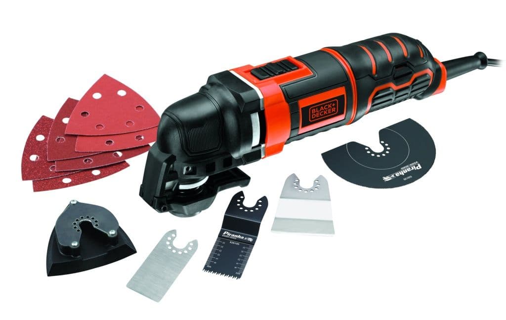 Black & Decker 300W Oscillating Multi Tool with 12 Accessories + Kitbo ...