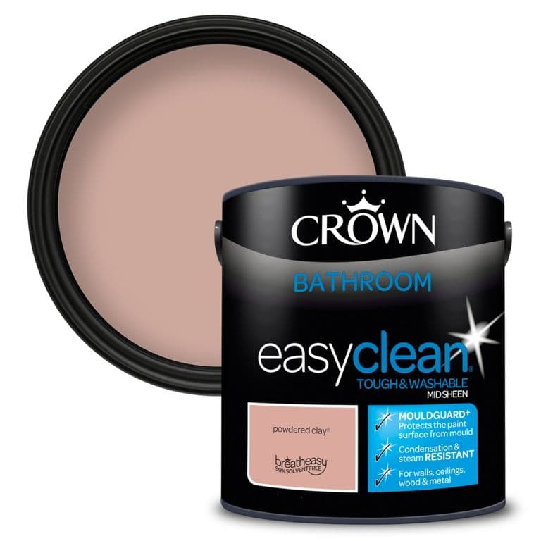 Crown Easyclean Bathroom Mid Sheen 2.5L - Powdered Clay – Status Home Care
