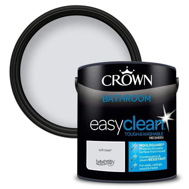 Crown Easyclean Bathroom Mid Sheen 2.5L - Soft Steel – Status Home Care