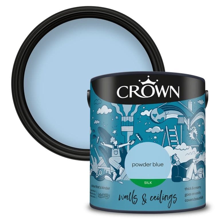 Crown Walls & Ceilings Silk 2.5L - Powder Blue – Status Home Care