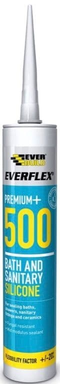 Everbuild Everflex 500 Bath & Sanitary Silicone 310ml - Manhatten Grey ...