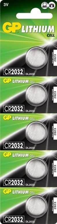GP Lithium Button Cell Battery - CR2032 Card 5 – Status Home Care