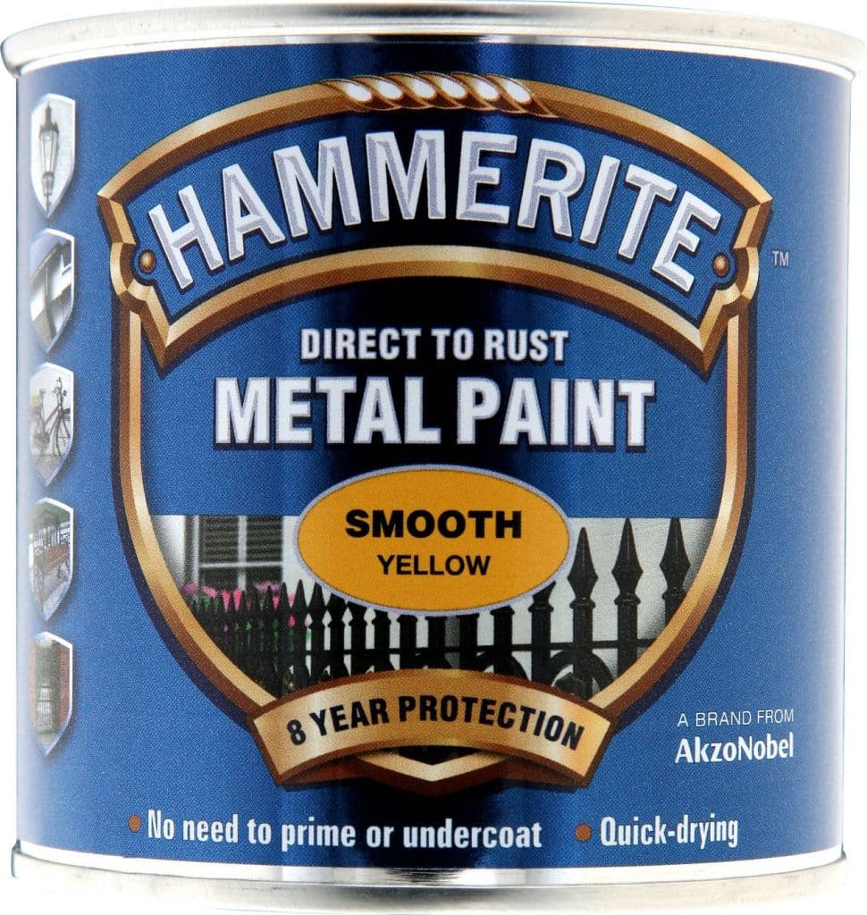 Hammerite Metal Paint Smooth 250ml - Yellow – Status Home Care