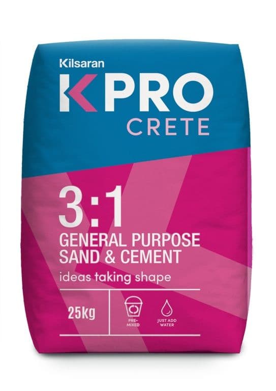 Kilsaran Kpro Crete 3:1 Sand & Cement Mix - 25kg – Status Home Care