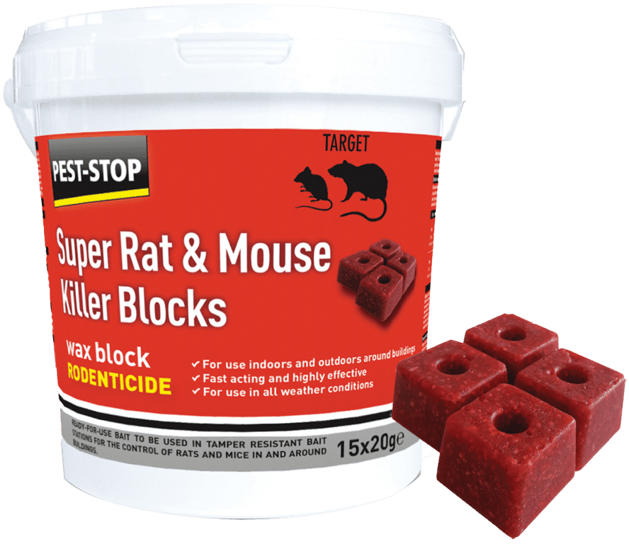 Pest-Stop Super Rat Mouse Killer Wax Block - 15 x 20g – Status Home Care