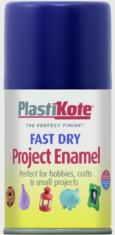 PlastiKote Fast Dry Enamel Aerosol Paint - Metallic Blue - 100ml ...