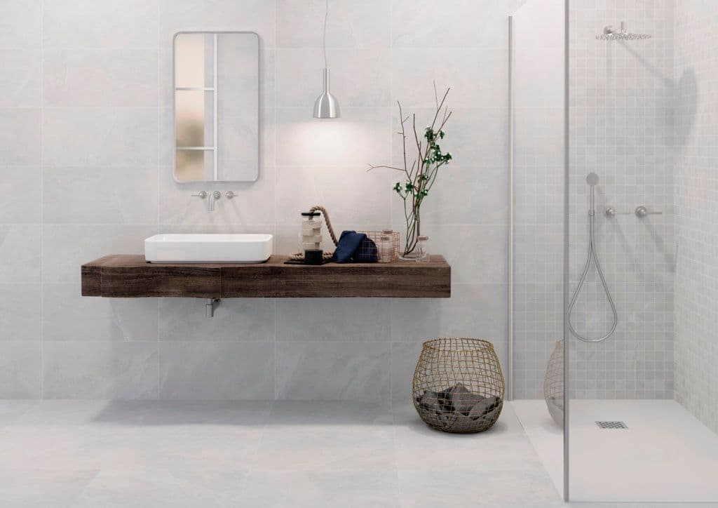 Plus 39 Eco Slate Effect Porcelain Tile White 60 x 60cm - 1.44m2 ...
