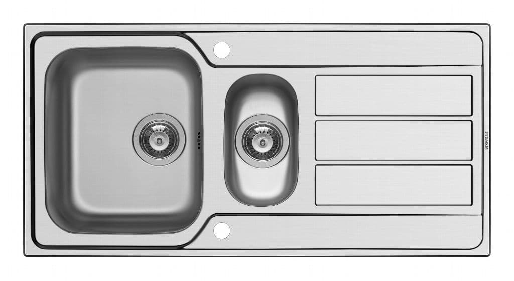 Pyramis Athena Stainless Steel 1.5 Bowl Inset Sink - 1000 x 500mm ...