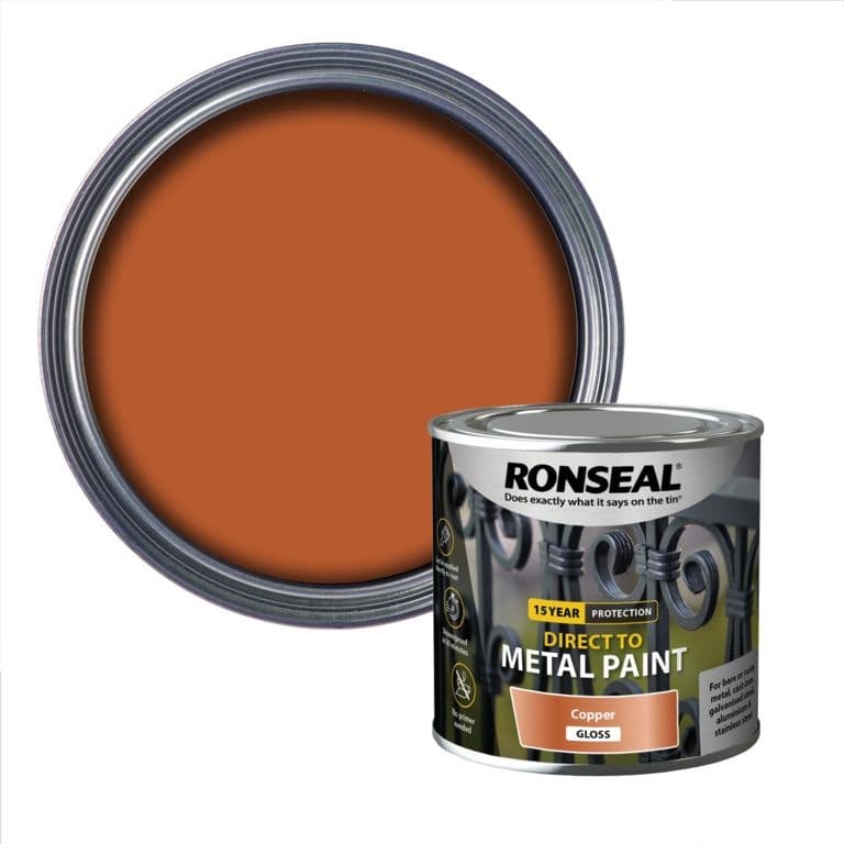 Ronseal Direct To Metal Paint 250ml - Copper Satin – Status Home Care