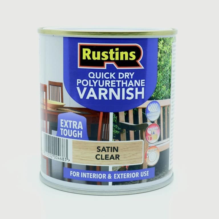 Rustins Polyurethane Satin Varnish 500ml - Clear – Status Home Care