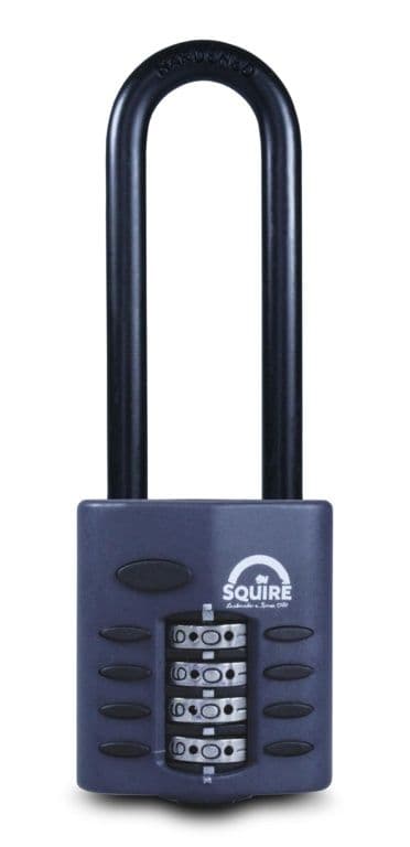 Squire Recodeable Heavy Duty Combination Padlock - Long Shackle - 40mm ...
