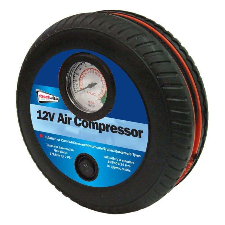Streetwize Tyre Shape Air Compressor - Black – Status Home Care