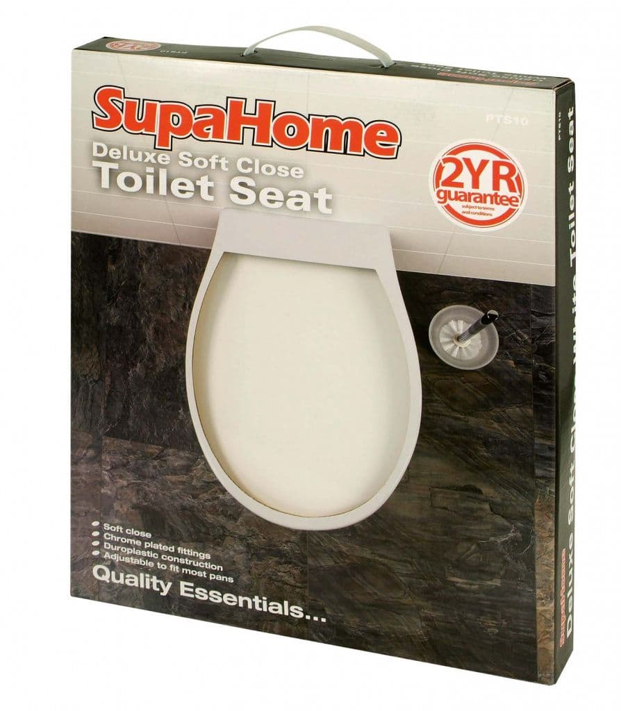 SupaHome Deluxe Soft Close White Toilet Seat – Status Home Care