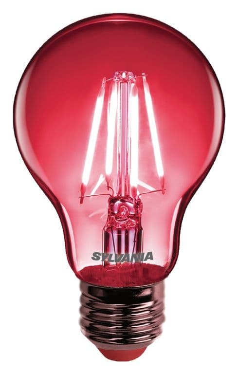 Sylvania Toledo Chroma GLS Lamp A60 Red - E27 ES – Status Home Care