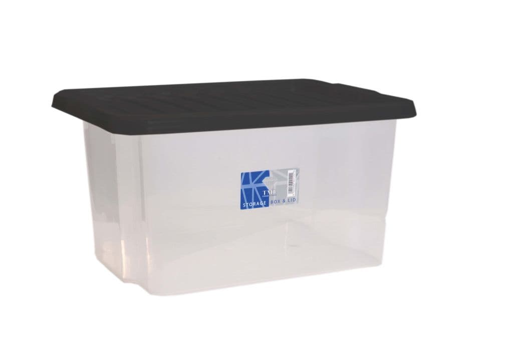 TML Storage Box & Black Lid - 35L Clear – Status Home Care