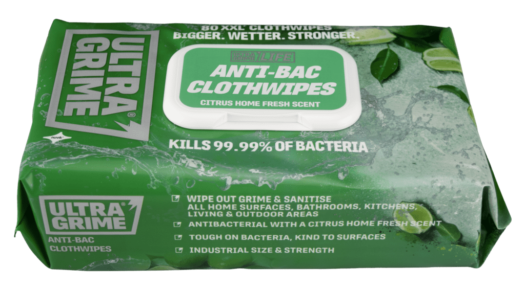 Ultragrime Life Anti-Bac Cloth Wipes - XXL 80 Pack – Status Home Care