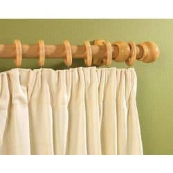Woodside Wooden Curtain Pole Beech Effect - 300cm, 28mm diameter ...