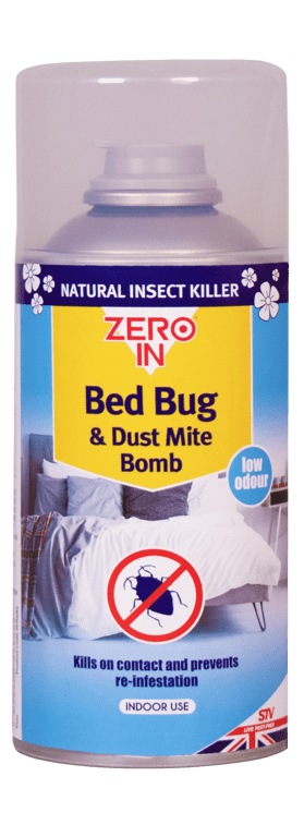 Zero In Bed Bug & Dust Mite Bomb - 150ml Aerosol – Status Home Care