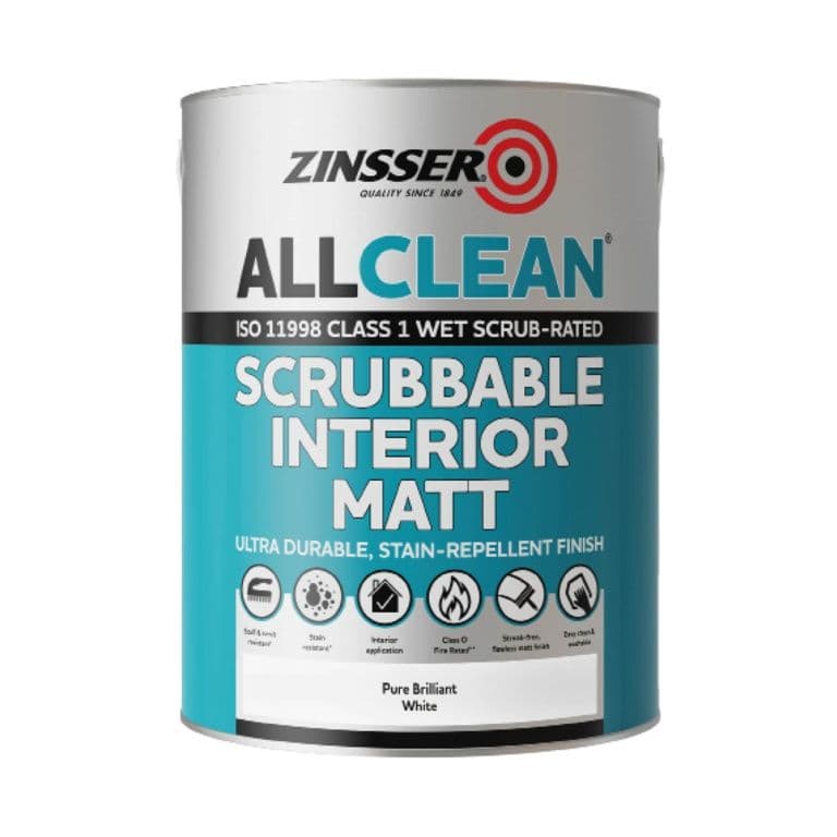 Zinsser Allclean White Scrubbable Matt - 5L – Status Home Care